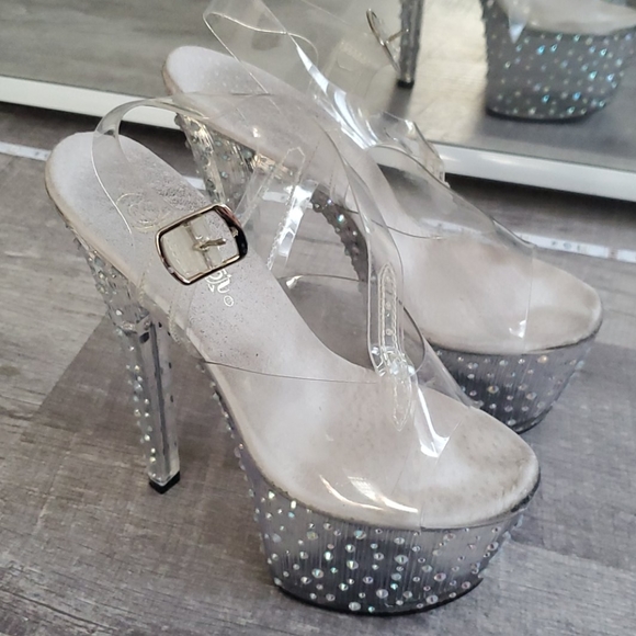 Pleaser | Shoes | Rhinestone Sparkle Pleaser Heels | Poshmark